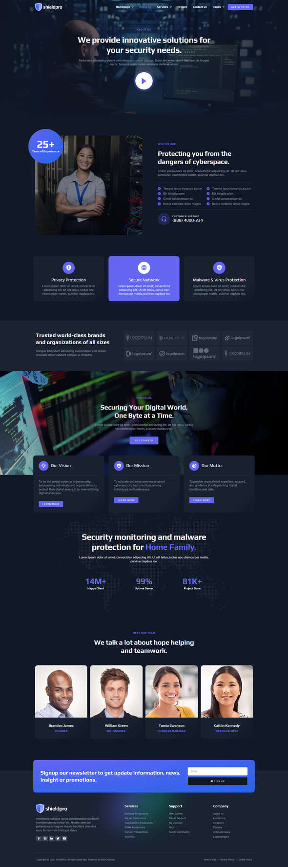 Shieldpro - Cyber Security Services Elementor Pro Template Kit by moxcreative